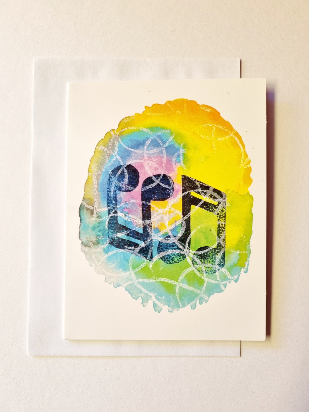 Music Note Greeting Card - Etsy