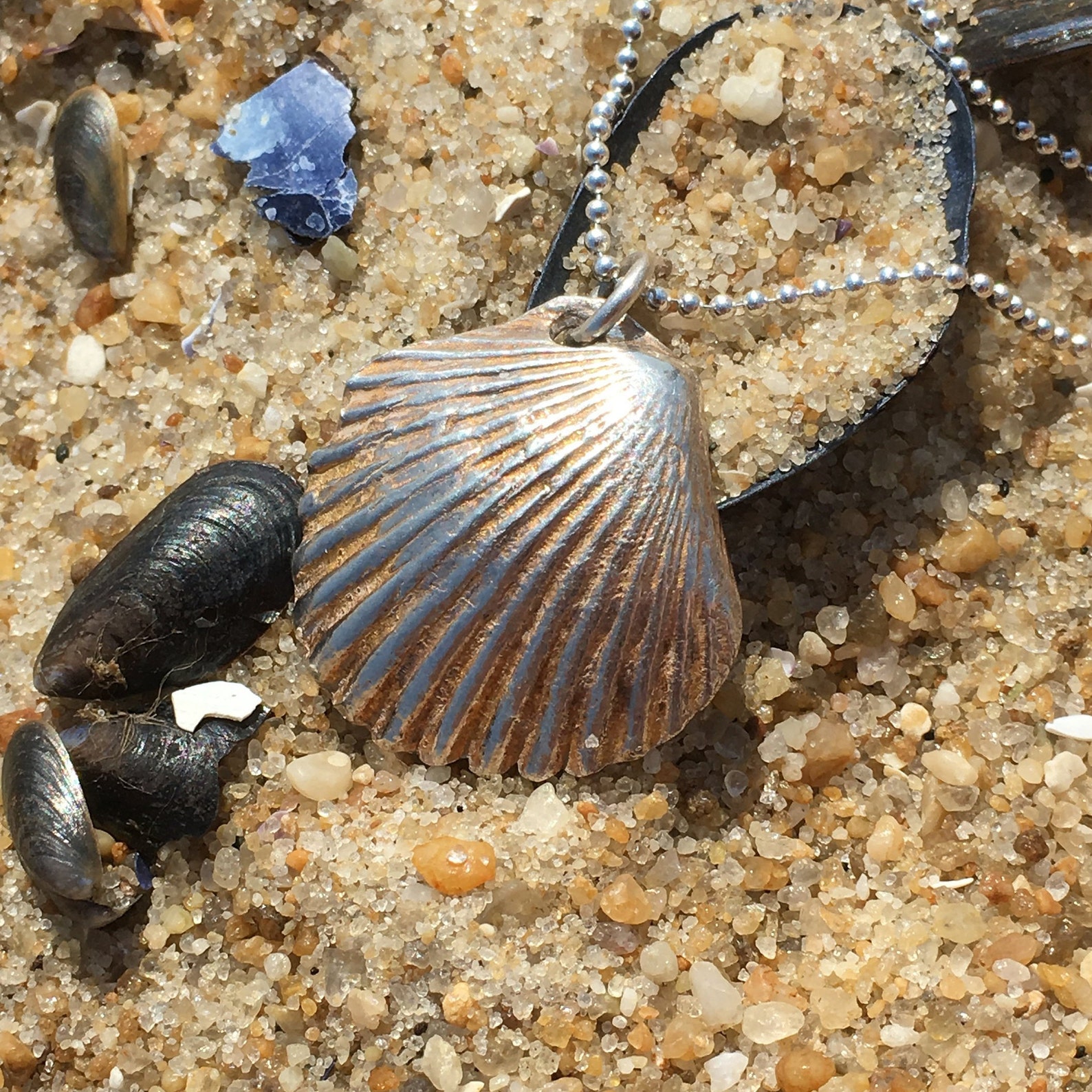 Pure Silver Shell Necklace - Etsy