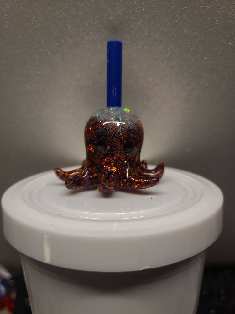 Octopus straw topper / octopus/ strawtopper | Etsy