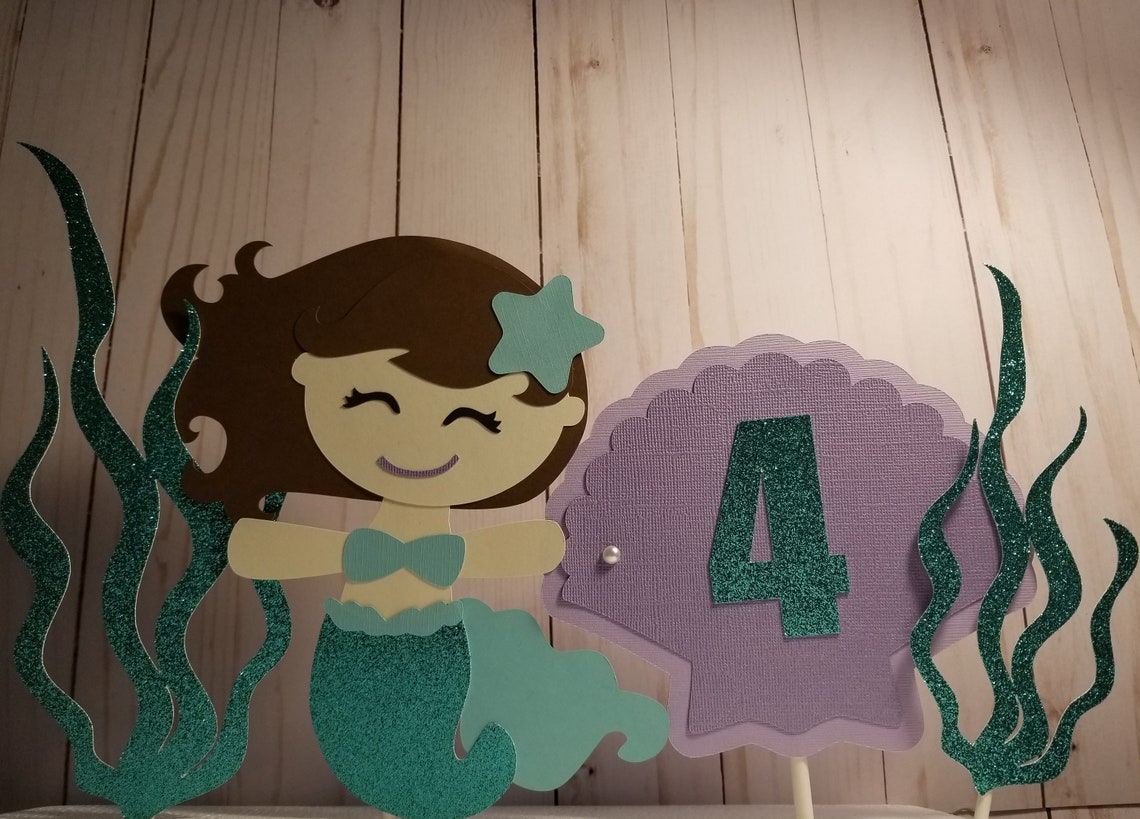 Mermaid Cake Topper - Etsy