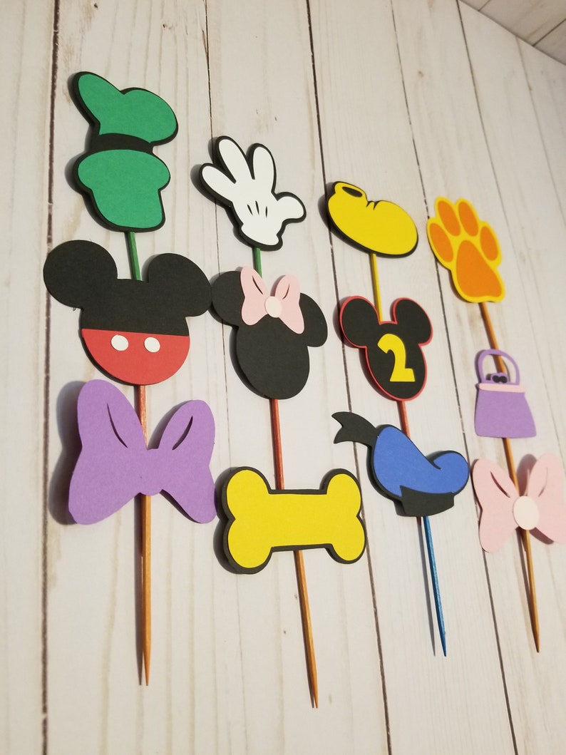 Mickey M club house toppers set of 12 | Etsy