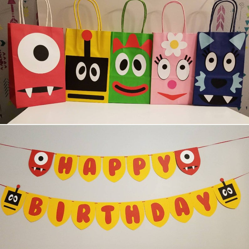 YGG Goody Bags Set of 10 / or Package Bags and Banner | Etsy