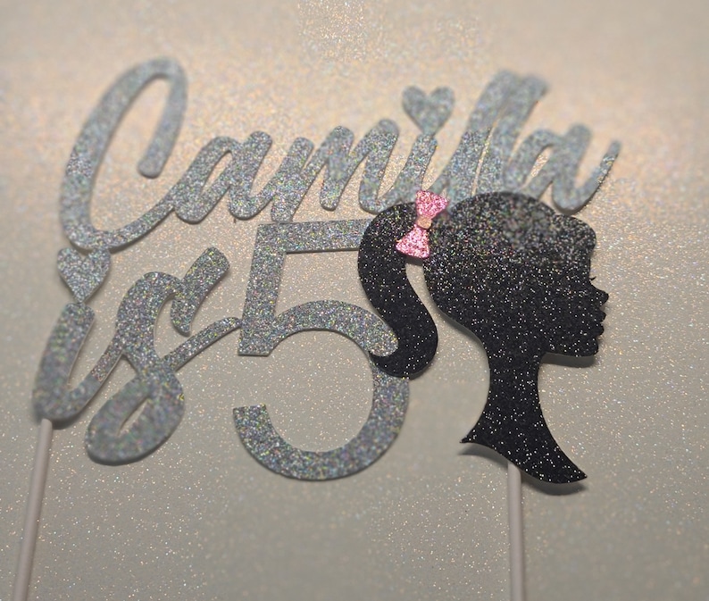 Silhouette Girls Face Cake Topper/ Girl Face Silhouette Cake - Etsy UK