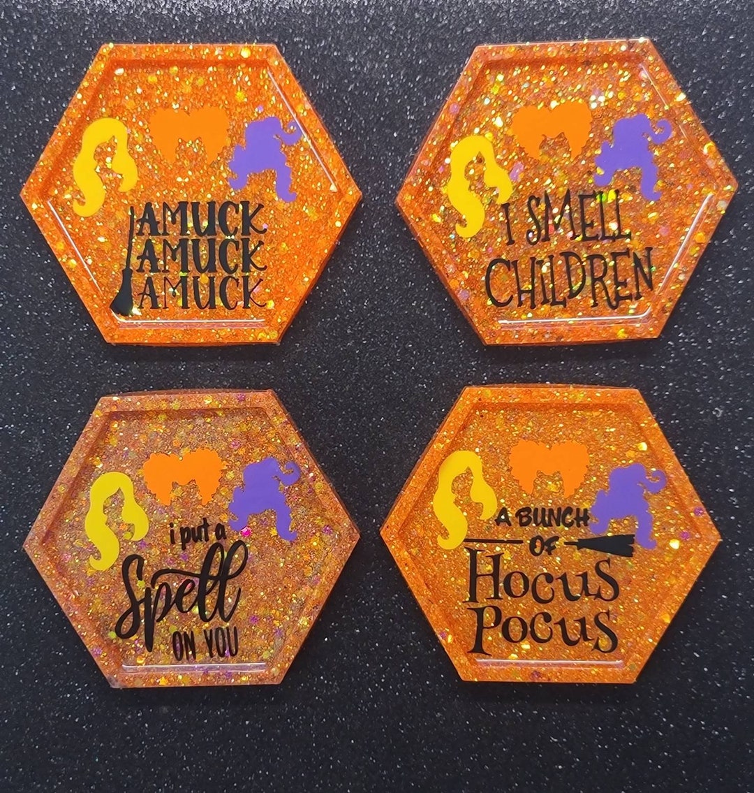 Halloween Coasters/hocus Pocus Coasters/ Hocus Pocus / Coaster Set of 4 ...