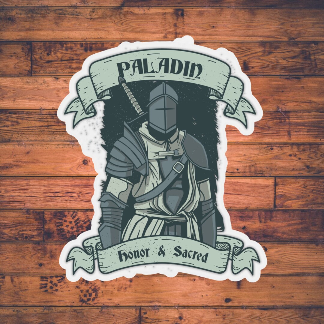 Paladin Class Sticker Dnd Sticker Dungeons and Dragons Stationary ...