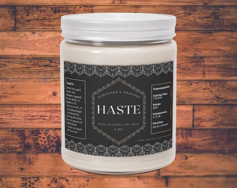Haste Spell Candle Inspired by Dungeons and Dragons RPG - Etsy