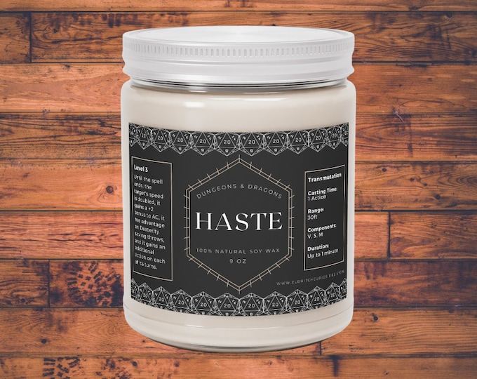 Haste Spell Candle Inspired by Dungeons and Dragons RPG - Etsy