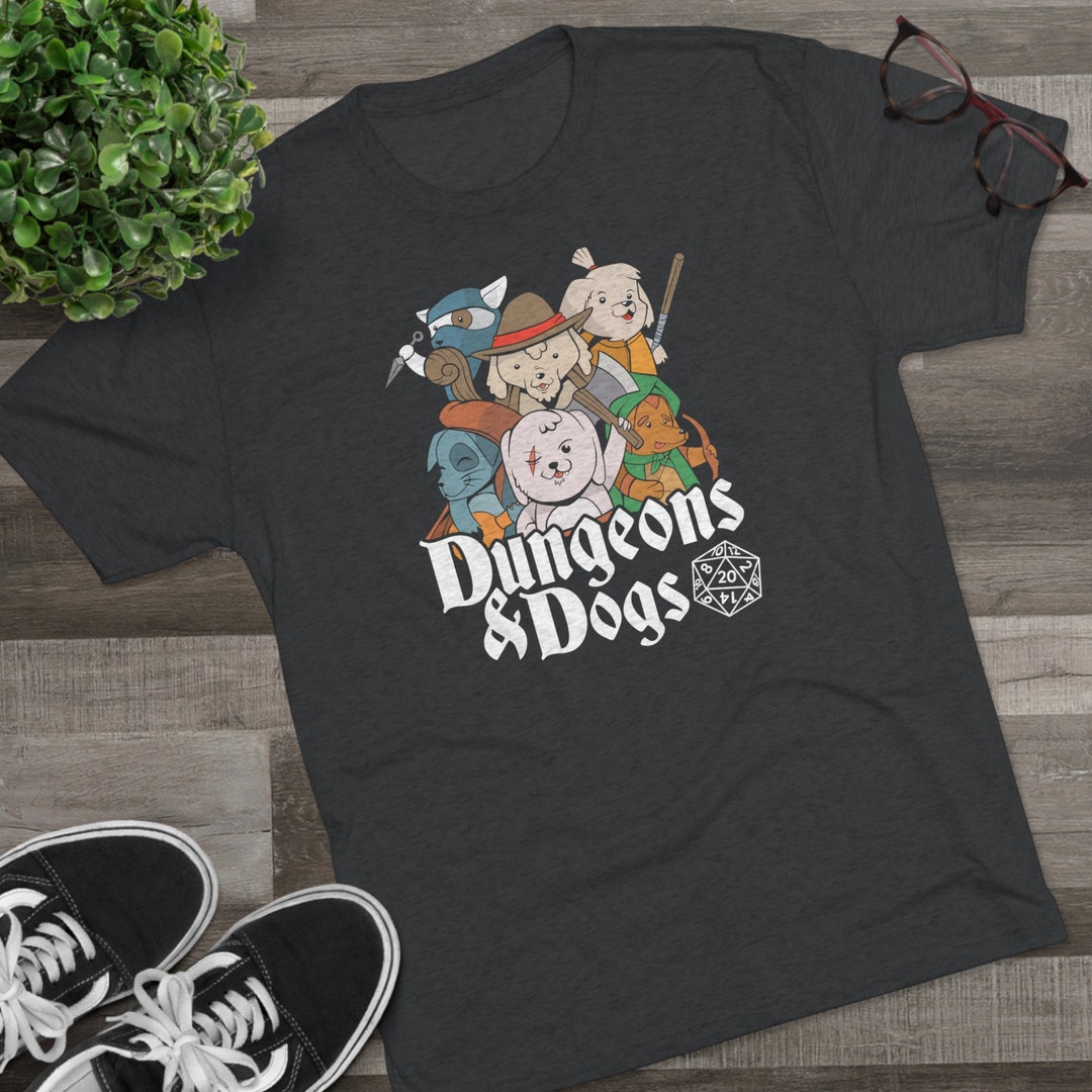 DUNGEONS AND DOGS T-shirt, Dungeons and Dragons Tri-blend Graphic Tee ...