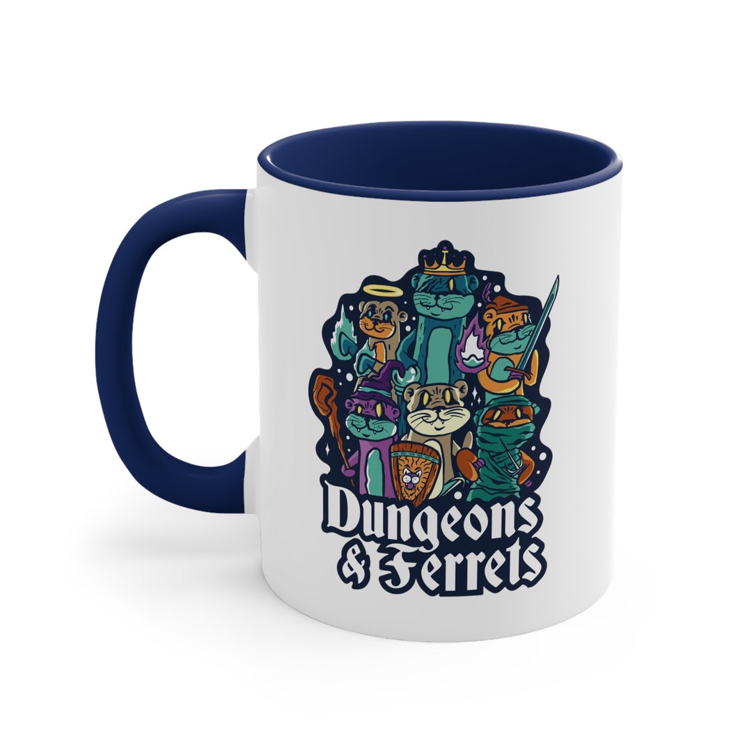 Dungeons and Ferrets, Dnd Accent Mug, Dungeons and Dragons Drinkware ...