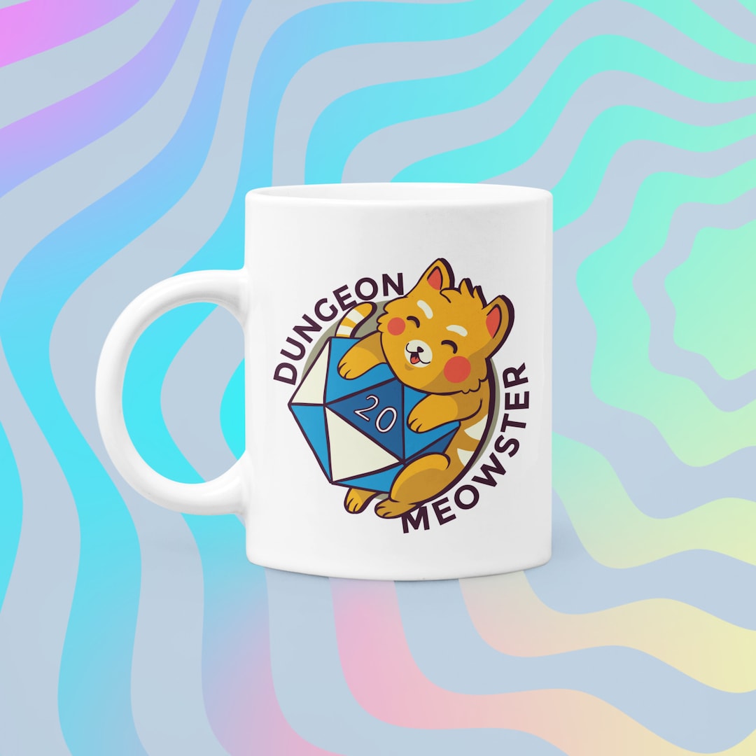 DUNGEON MEOWSTER Mug L Dungeons and Dragons Inspired Coffee Tea ...