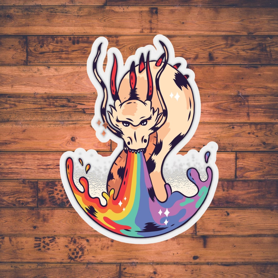 Rainbow Dragon Sticker | Dnd Sticker | Dungeons and Dragons Stationary ...