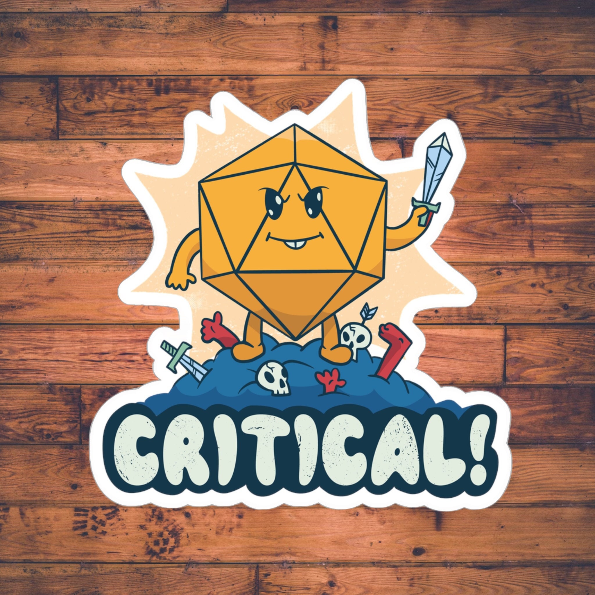 Critical Hit Dice Sticker Dnd Sticker Dungeons and Dragons - Etsy
