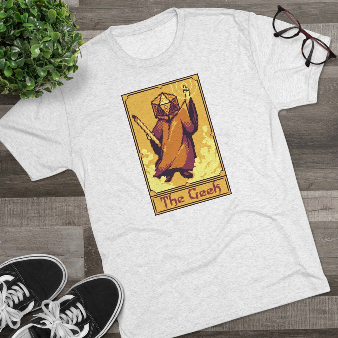 Dnd Geek Tarot T-shirt, Dungeons and Dragons Tri-blend Graphic Tee ...