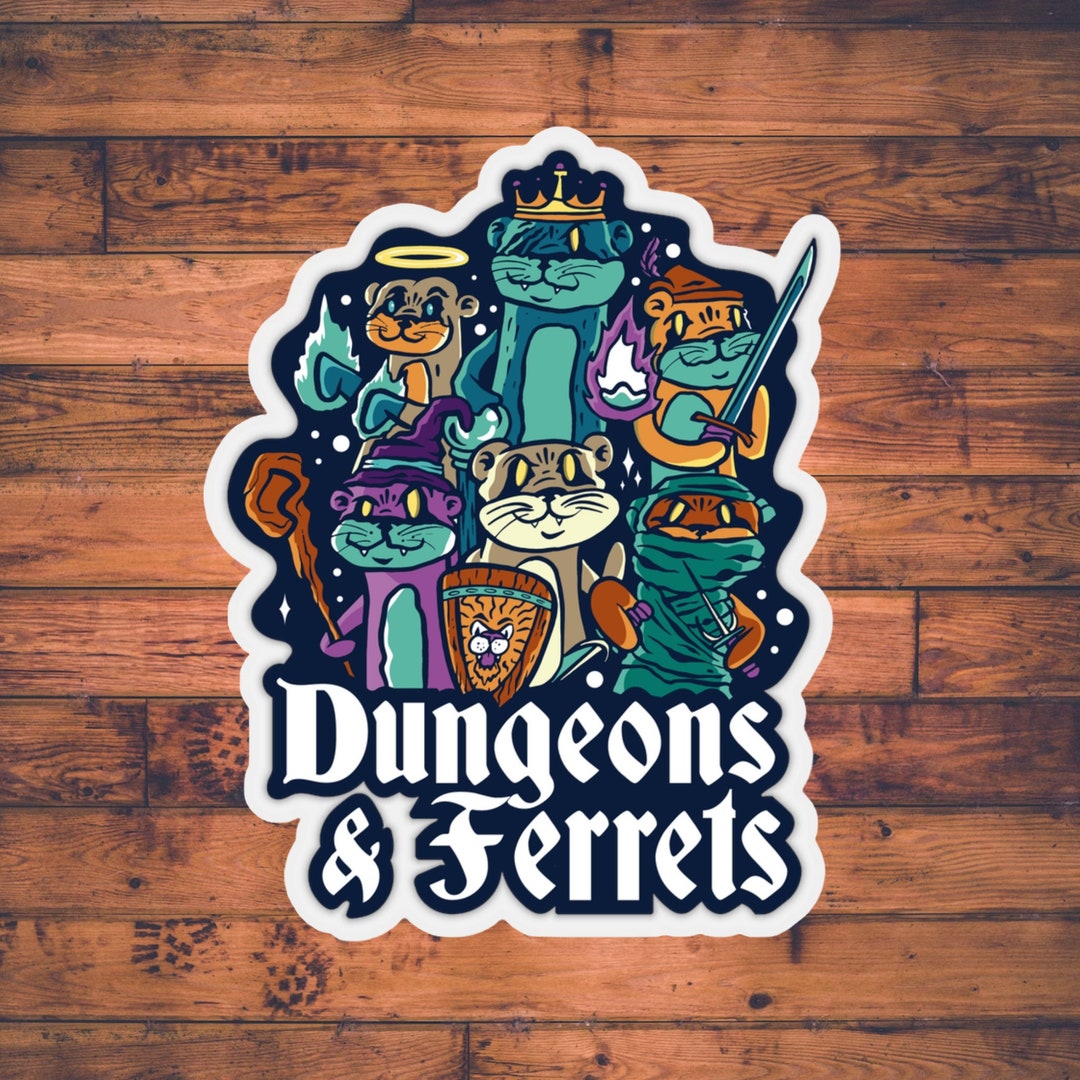 Dungeons and Ferrets Dnd Sticker Dungeons and Dragons - Etsy UK