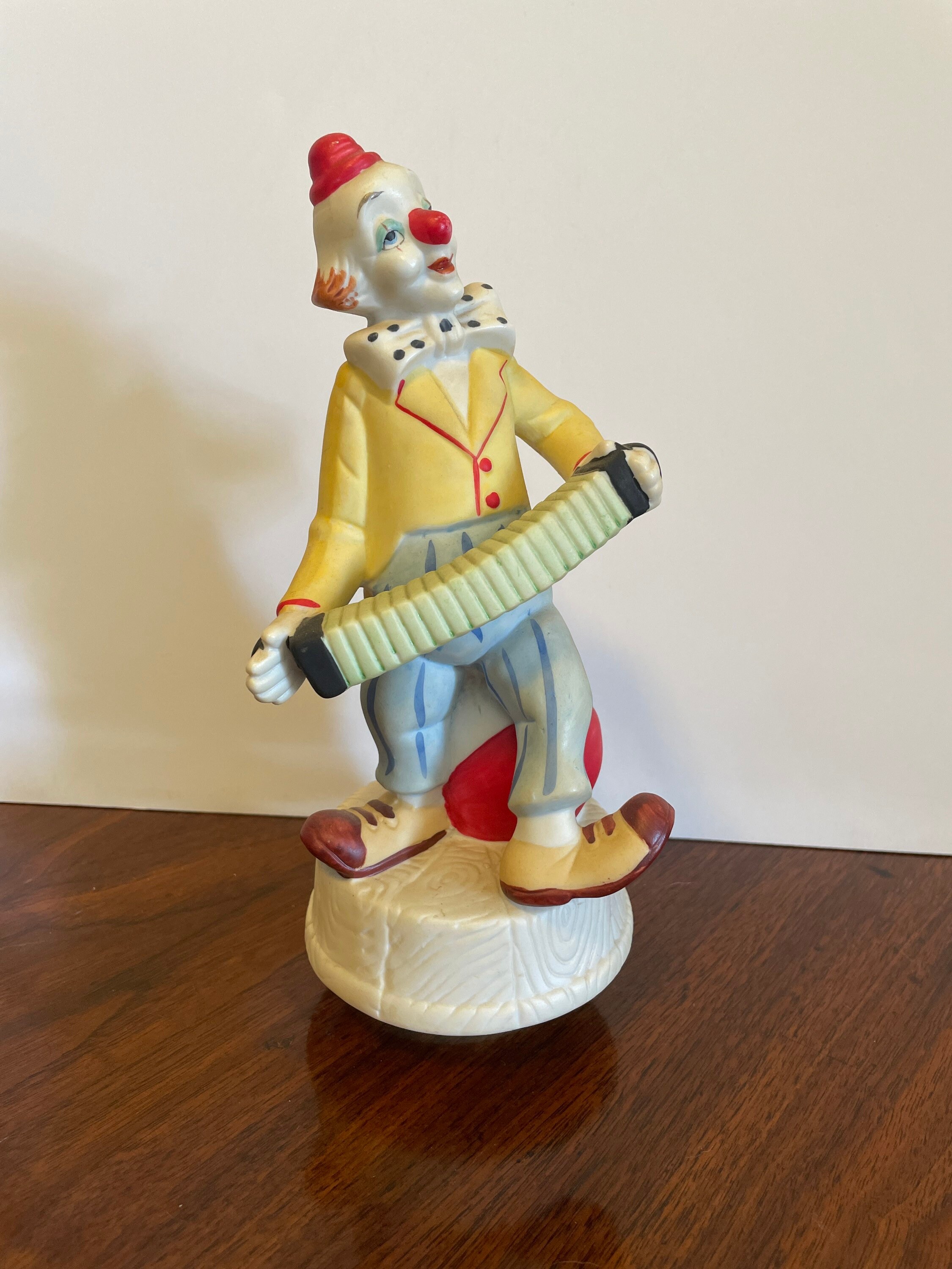 Vintage Clown Music Box Clown With Accordian Music Box - Etsy