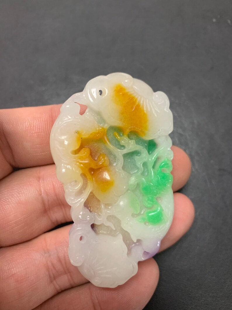 Chinese Pi Yao Light Green Jade Carved Pixiu Charm Auspicious - Etsy