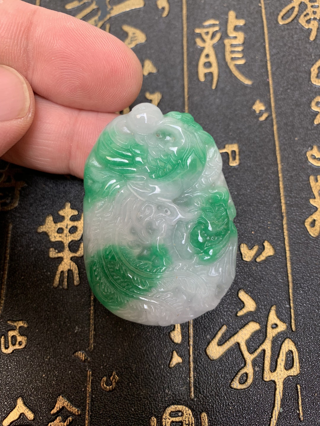 Light Green Jade Carved Phoenix Pendants - Etsy Singapore