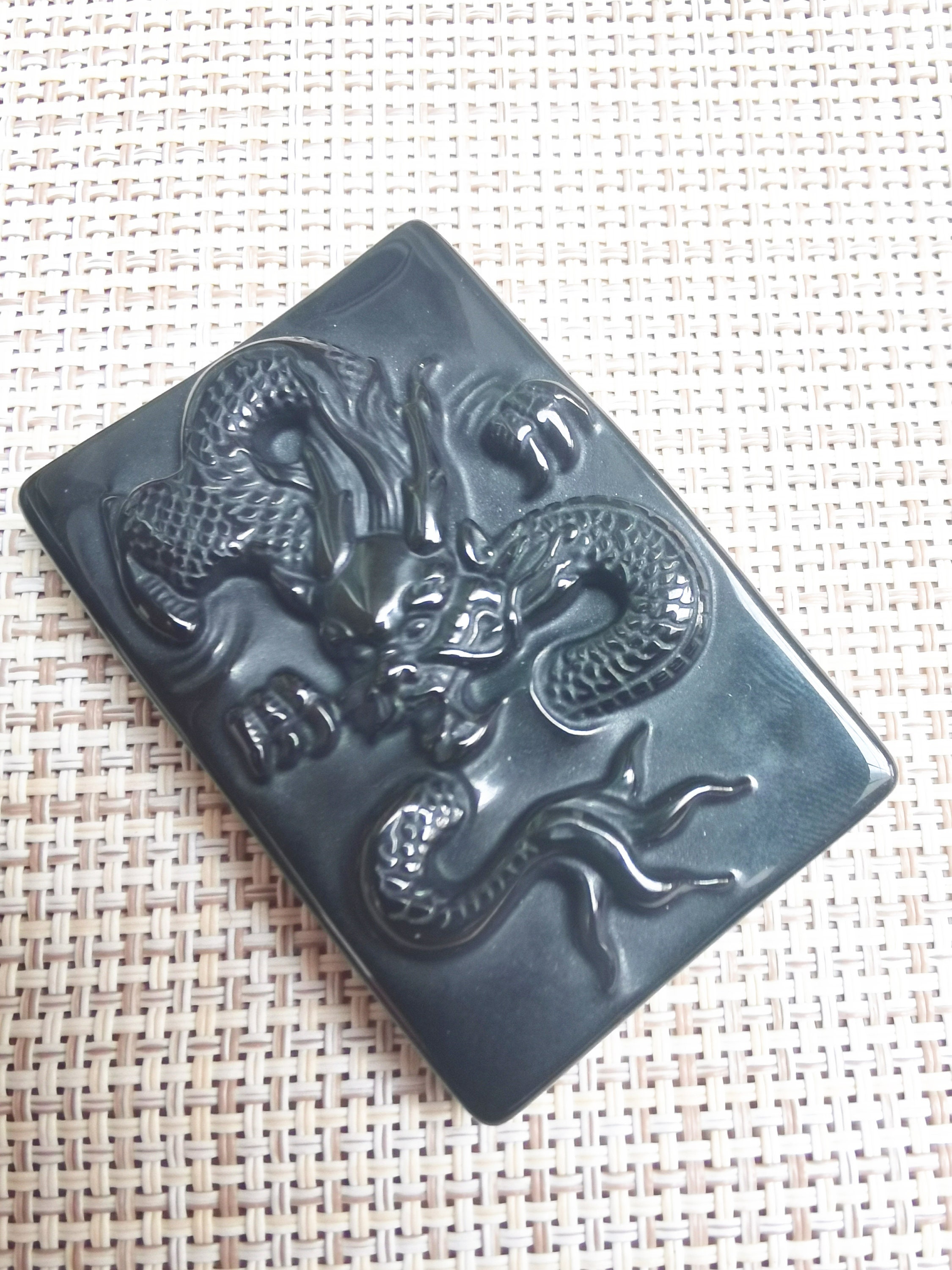 Natural Ice species Rainbow eye obsidian Chinese dragon | Etsy