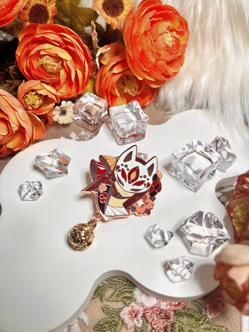 Original Kitsune Series: Enamel Pins - Etsy