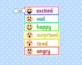 Printable Feelings Mat Emotions How do you feel today ADHD | Etsy