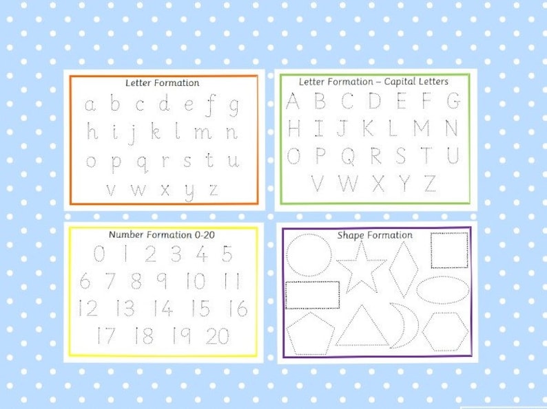 Printable Tracing Mats Tracing Letters Tracing Numbers | Etsy