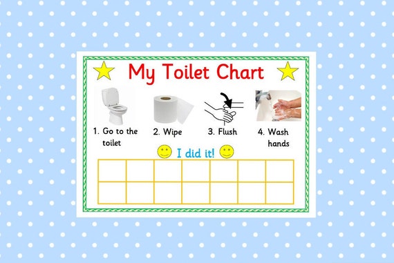 Printable Toilet Routine Chart Reward Chart Potty Training | Etsy UK