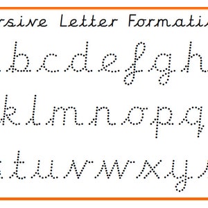 Printable Cursive Alphabet Posters, Tracing Letters, Letter Formation, Pre Cursive Font, Instant ...