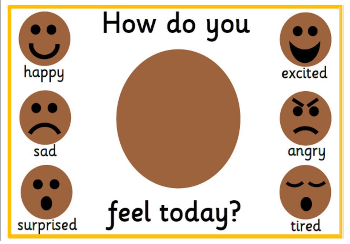 Printable Feelings Mat Emotions How Do You Feel Today ASD - Etsy UK