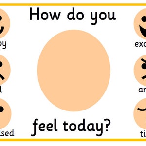 Printable Feelings Mat Emotions How Do You Feel Today ADHD - Etsy