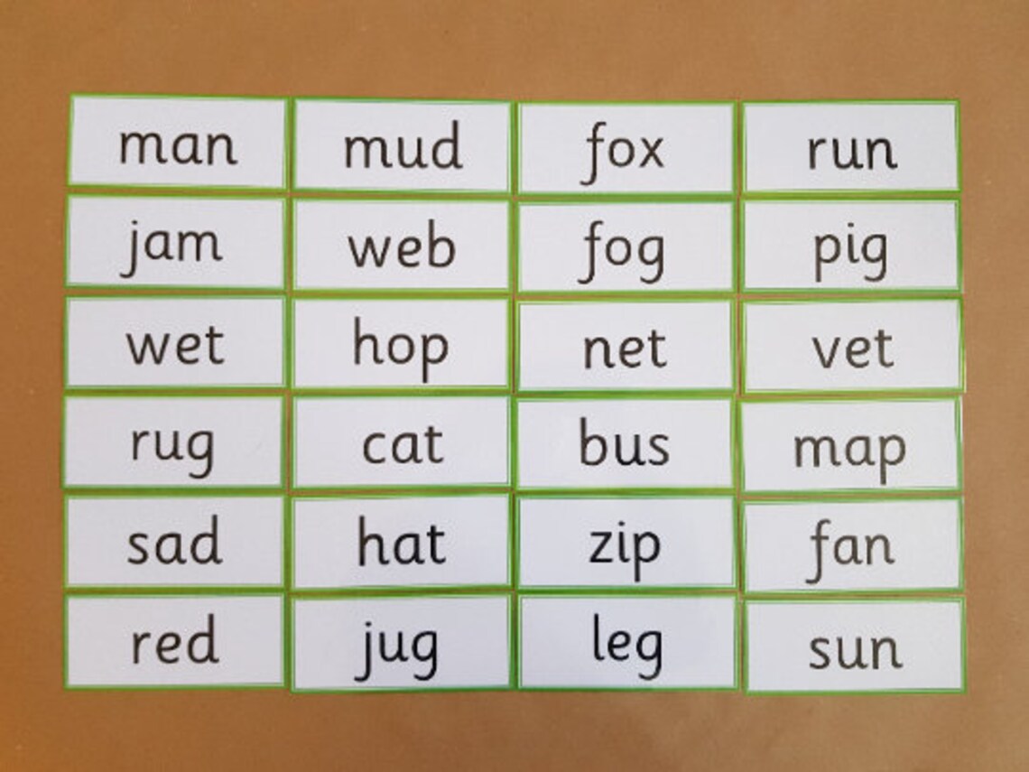 PRINTABLE CVC Word Building Activity Phonics Literacy EYFS - Etsy UK