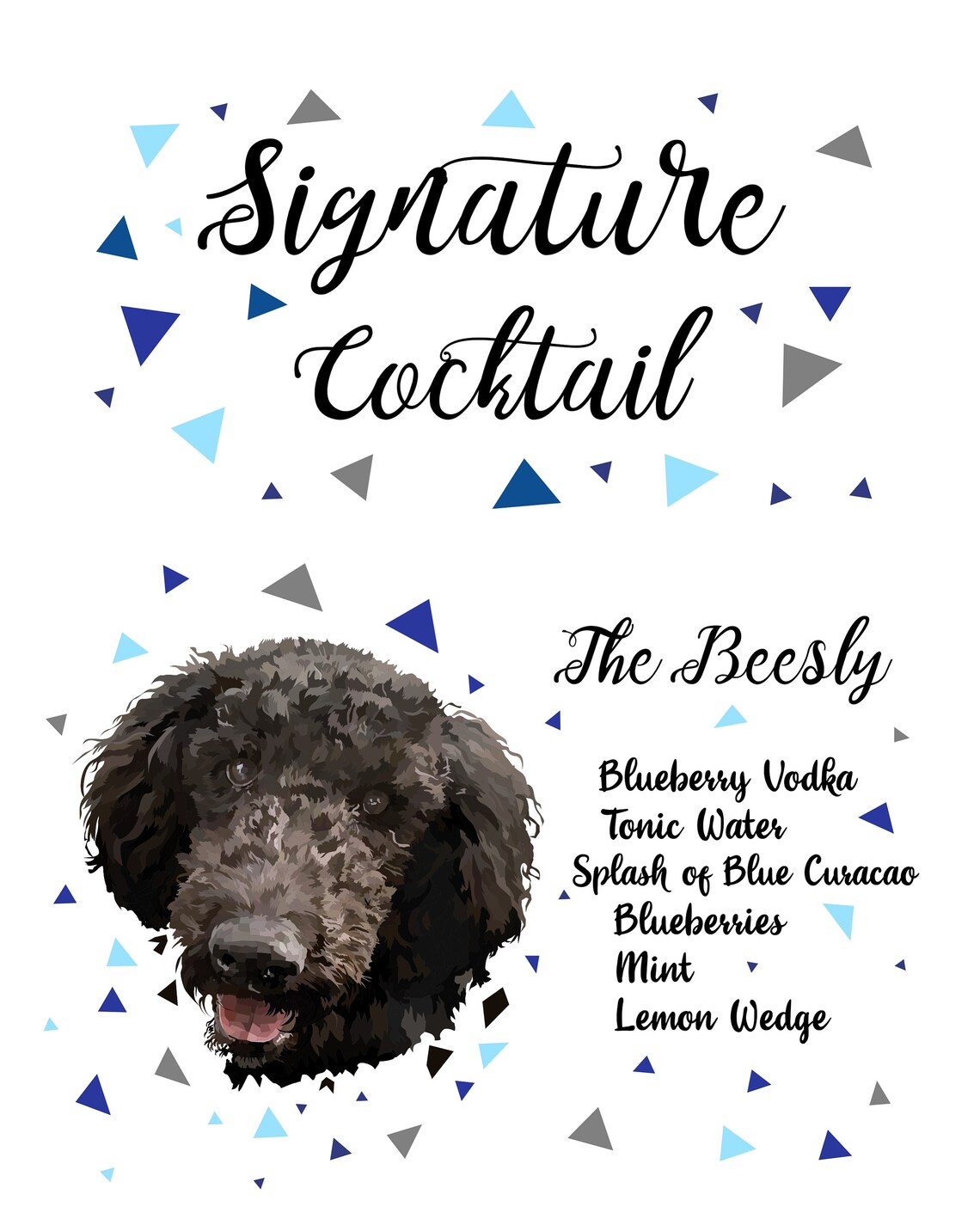 Personalized Pet Bar Sign Dog Cocktail Sign Dog Drink Menu - Etsy
