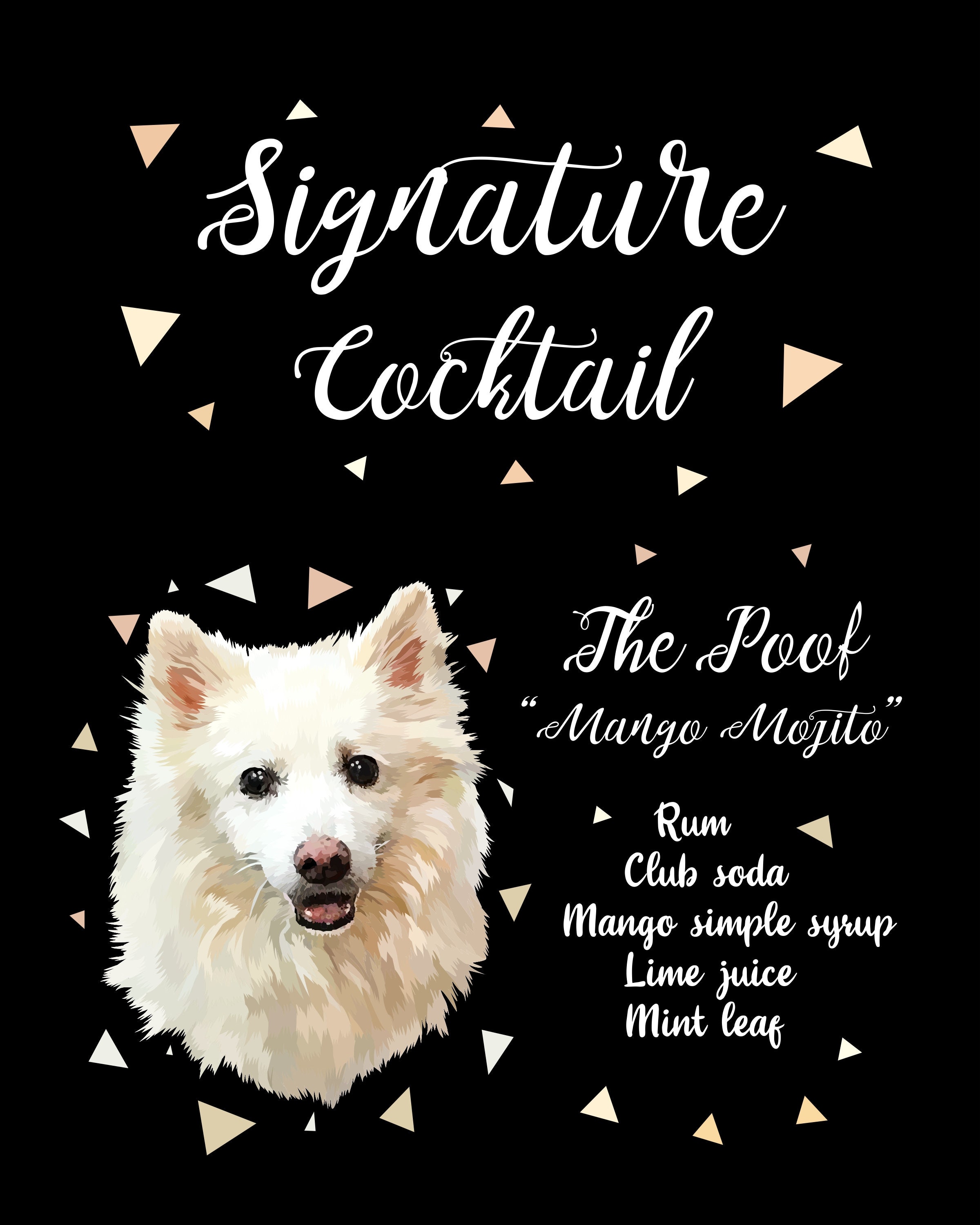 Personalized Pet Bar Sign Dog Cocktail Sign Dog Drink Menu - Etsy