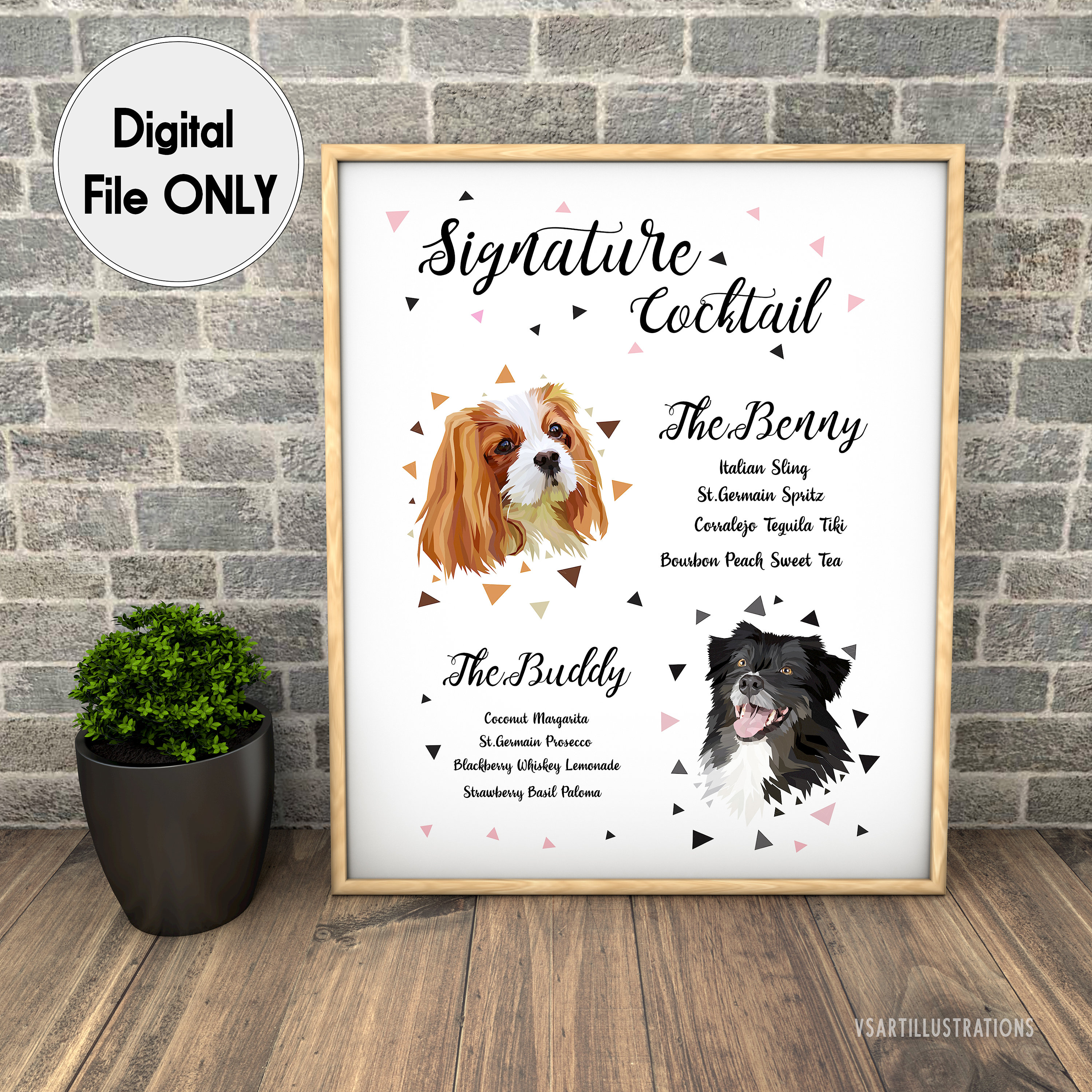 Personalized Pet Bar Sign Dog Cocktail Sign Dog Drink Menu - Etsy