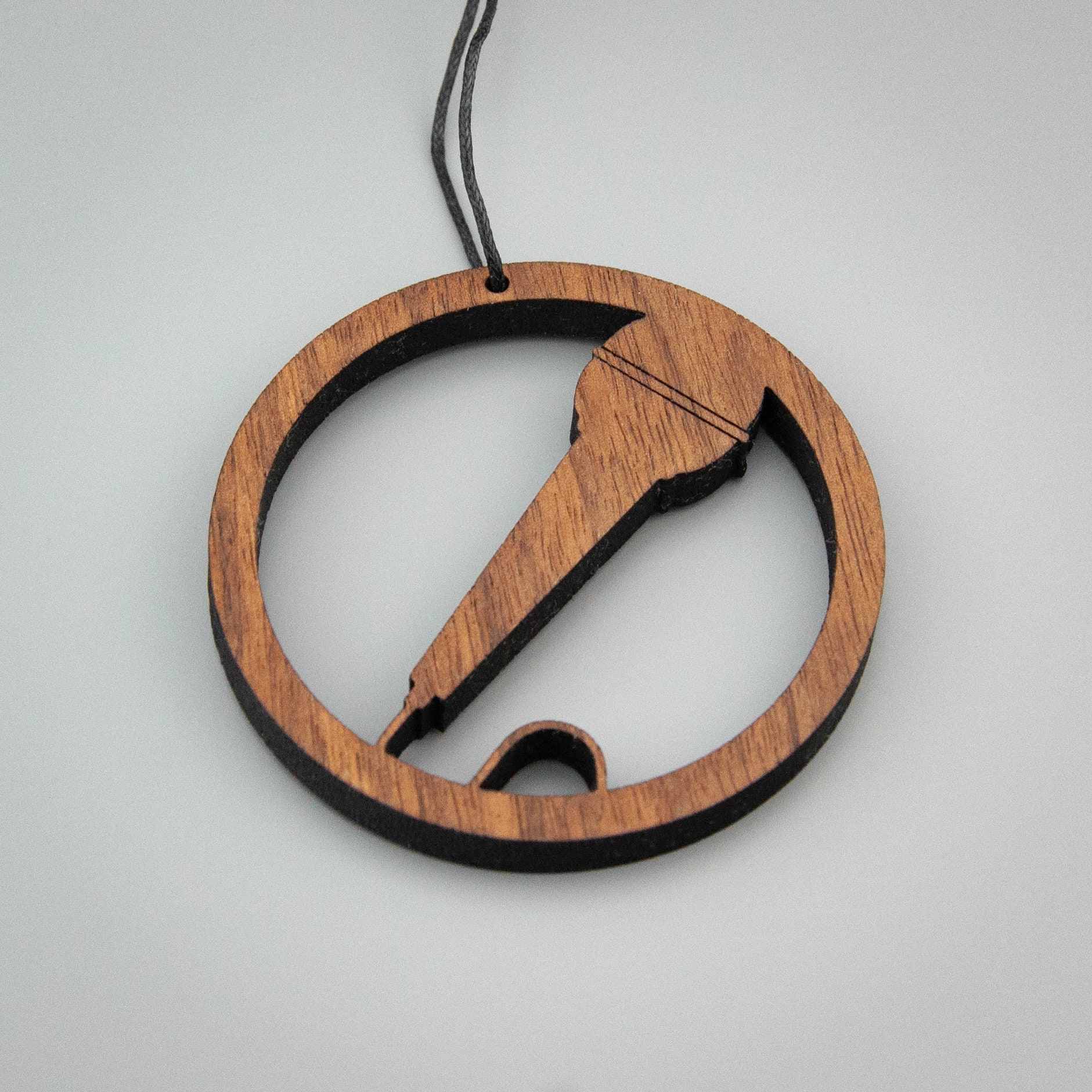 Microphone Christmas Ornament Walnut / Singer Gift / Personalized ...