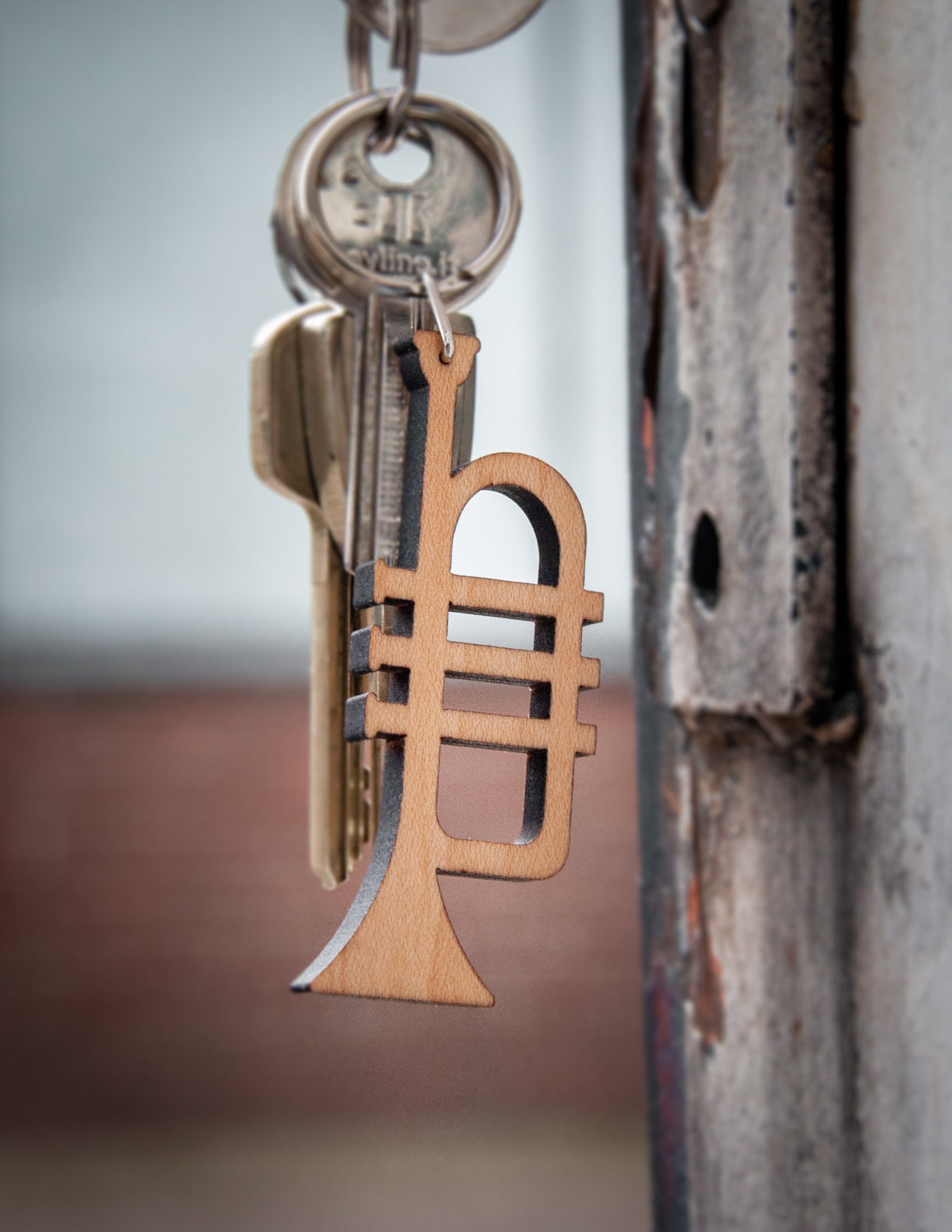 Personalized Trumpet Keychain Maple / Personalized Music gift | Etsy