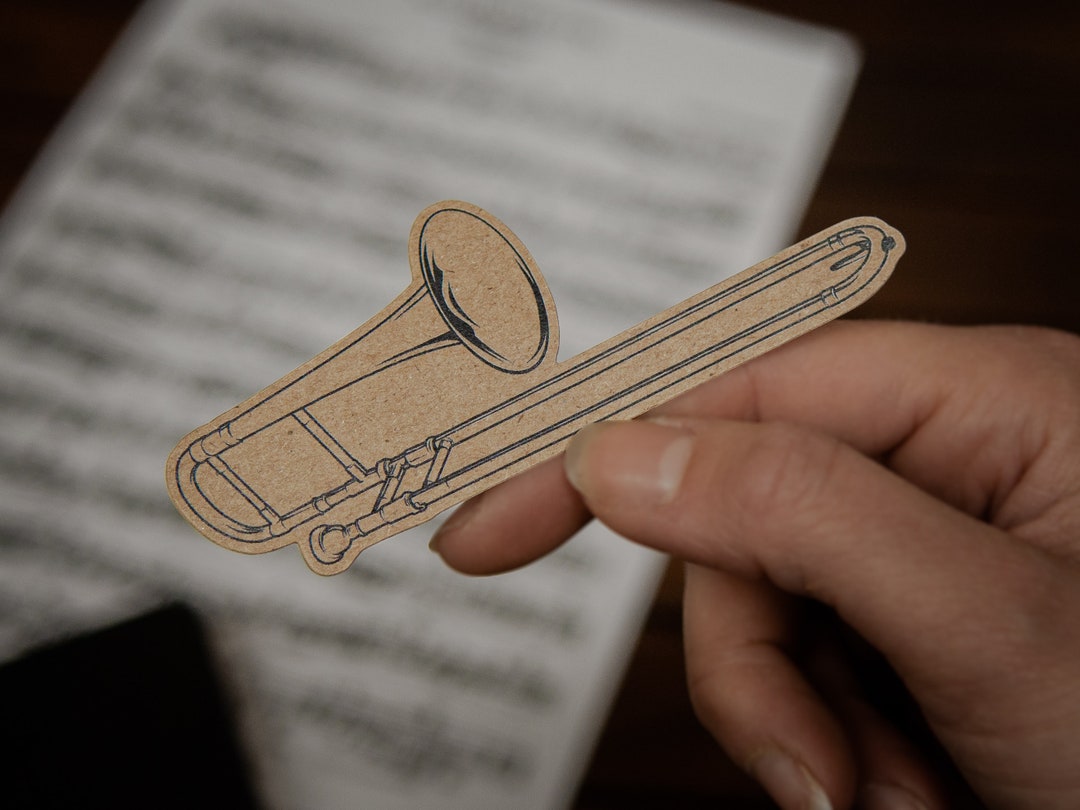 Trombone Sticker - 100% Recycled Paper - Music Gift - Etsy