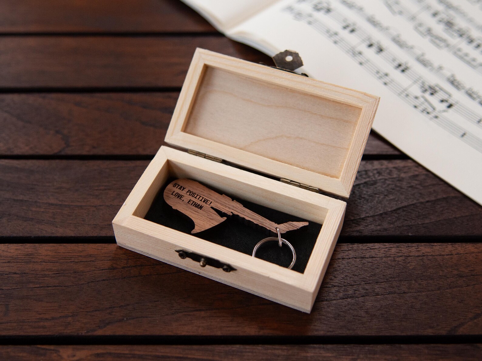 Personalized Saxophone Keychain Walnut / Personalized Music Gift - Etsy