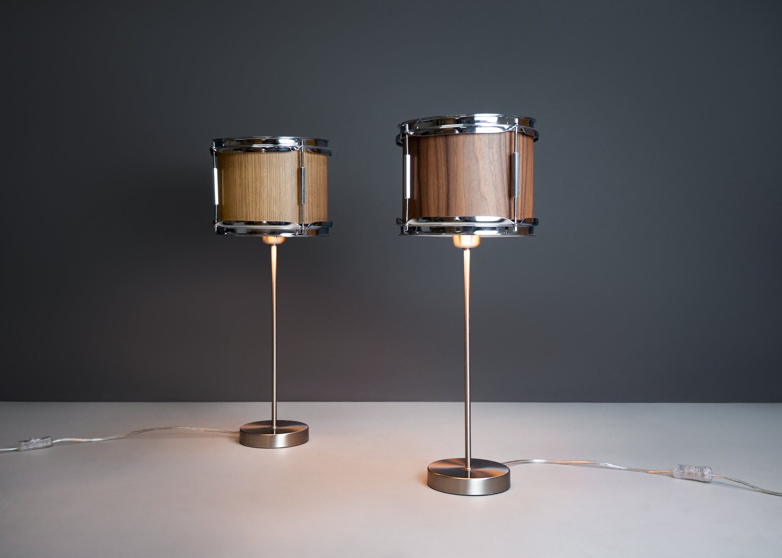 Wooden Drum Lamp 'rudd' Drum Table Lamp Oak - Etsy