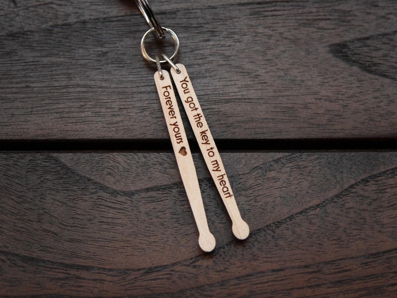 Drum Key With Personalized Drumstick Keychain Maple / Personalized Drum ...