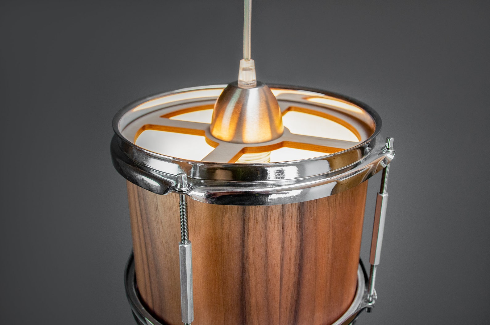 Drum Pendant Lamp 'smith' Wooden Drum Pendant Lamp - Etsy Canada