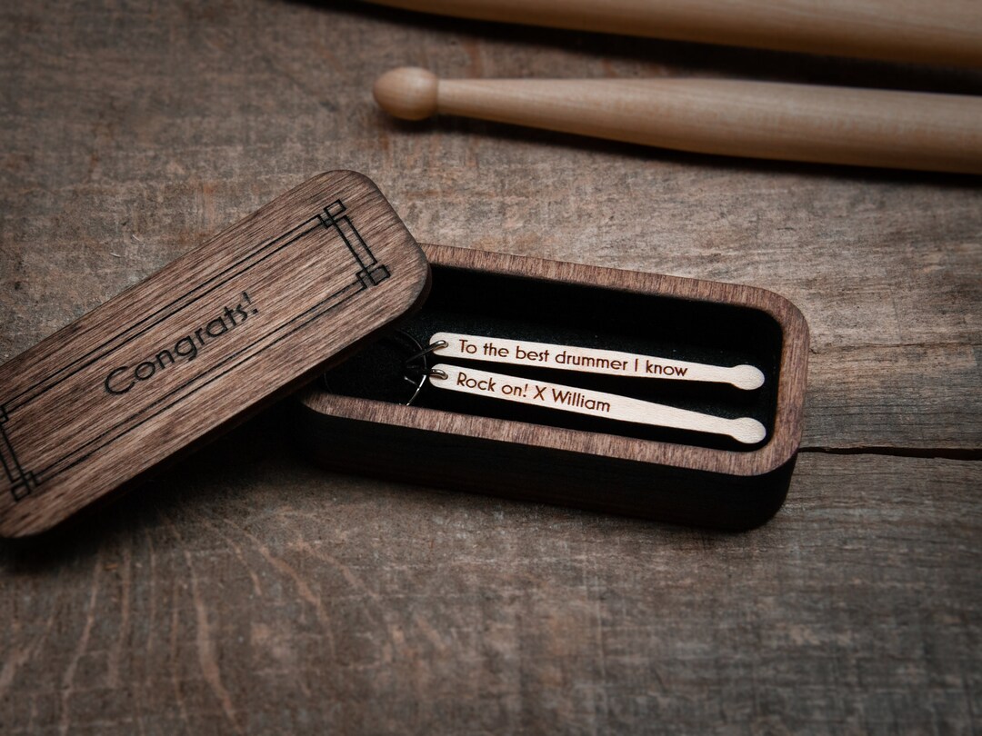 Personalized Drumstick Keychain Maple / Personalized Drum Gift / Music ...