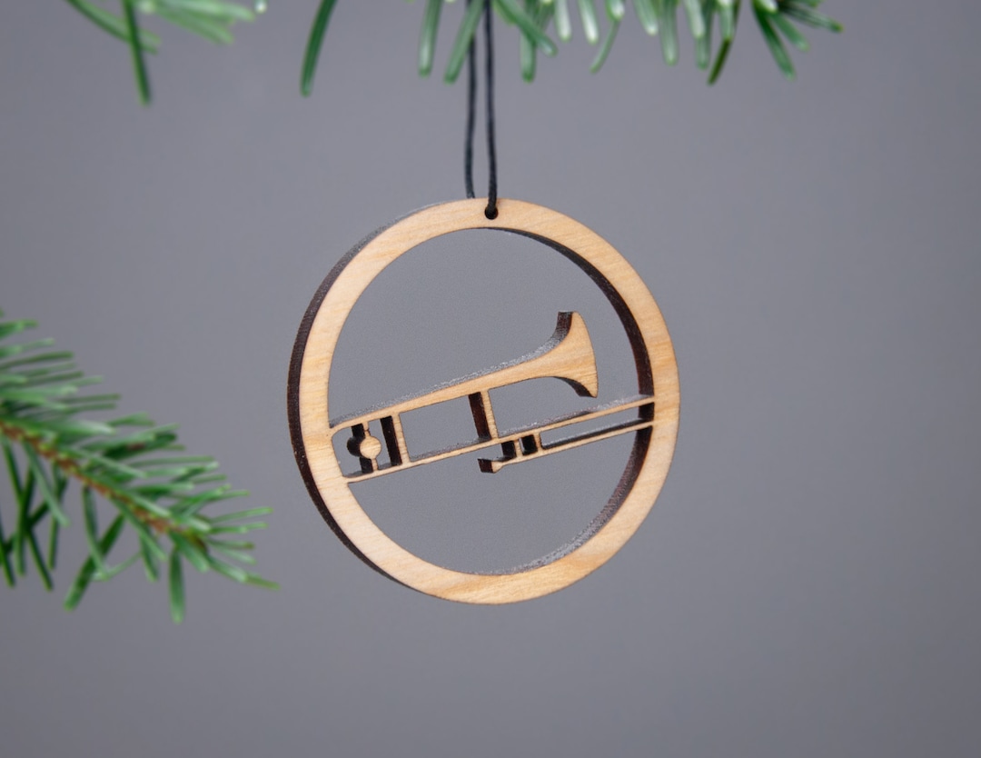 Trombone Christmas Ornament Ash / Trombone Player Gift / Personalized ...