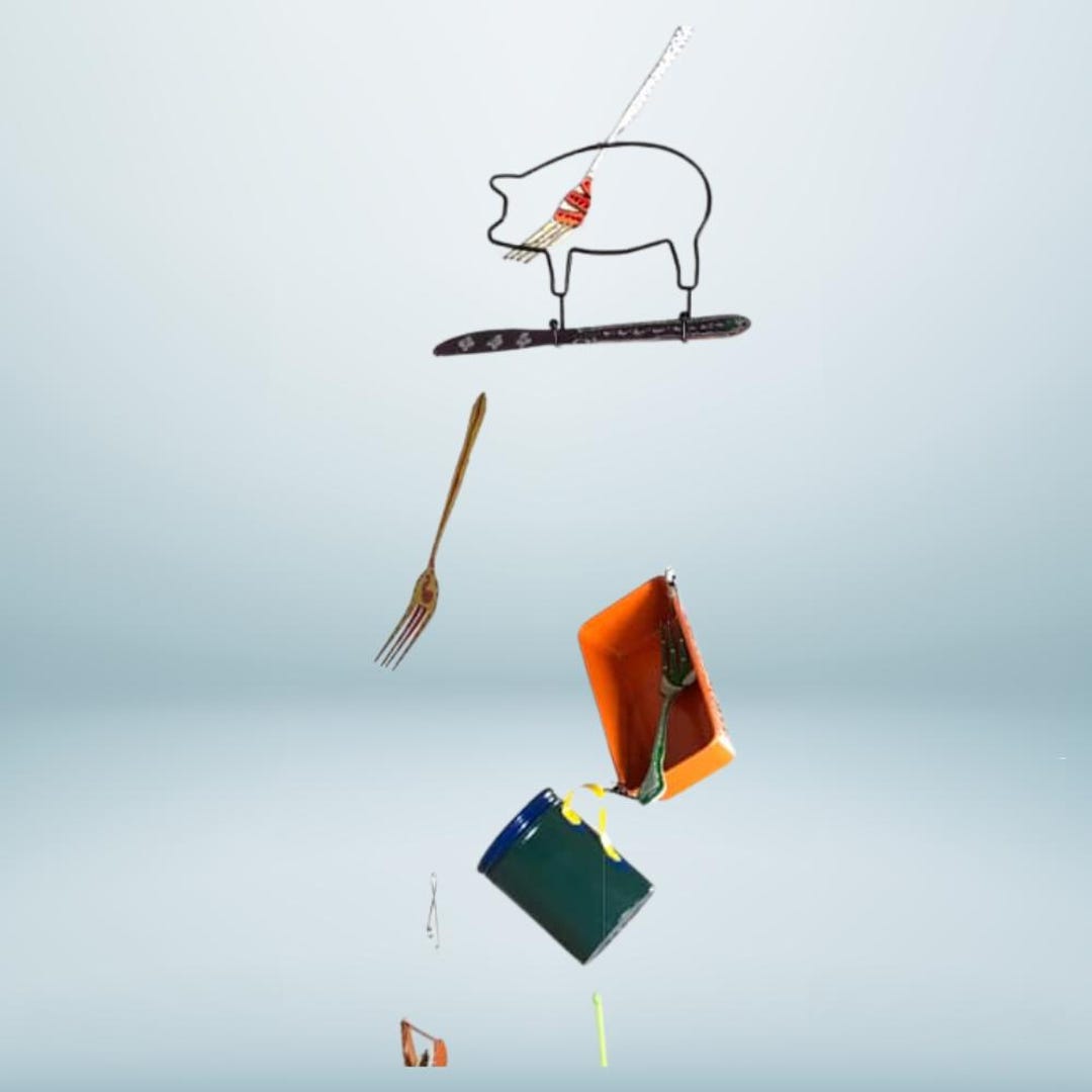 Little Kitchen Pig, Little Kitchen Pig Mobile, Kitchen Decor Mobile ...