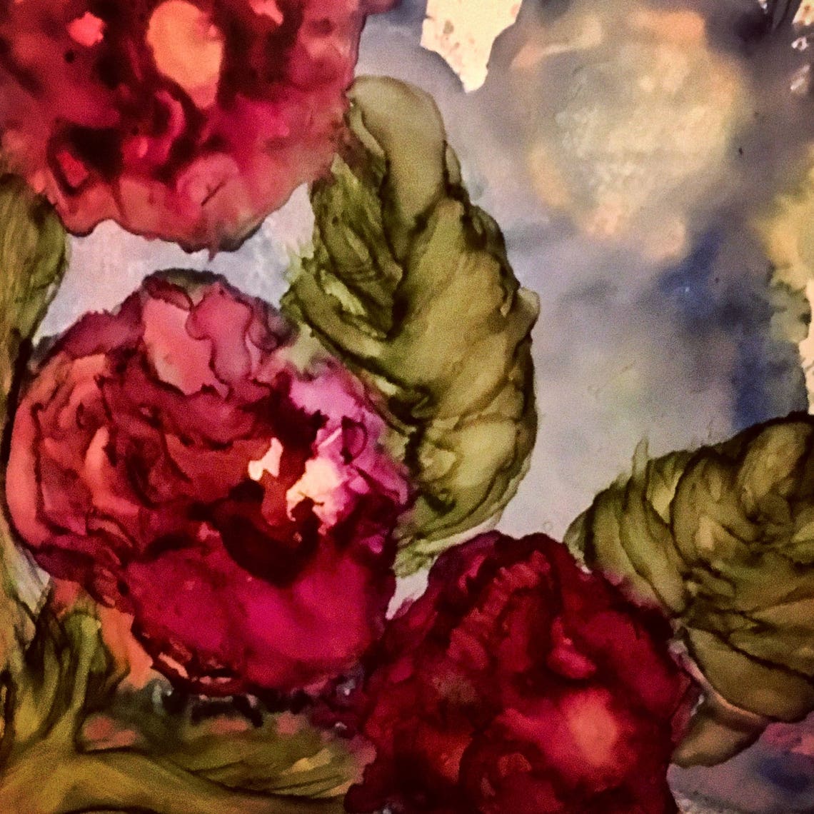 Rose Alcohol Ink - Etsy