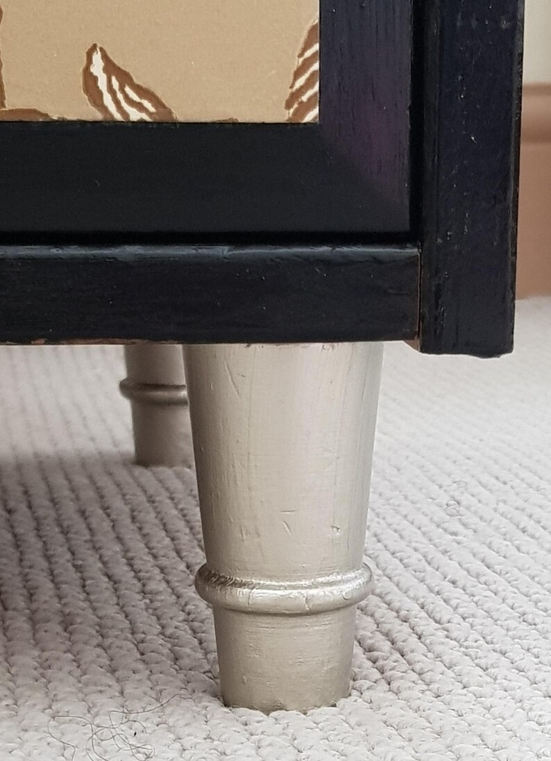 Up-cycled Bedside Table With Tropical Theme - Etsy UK