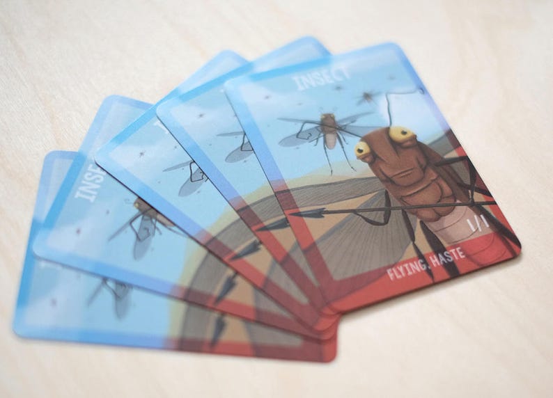 Insect 2 Red Blue Custom Token for Magic the Gathering - Etsy