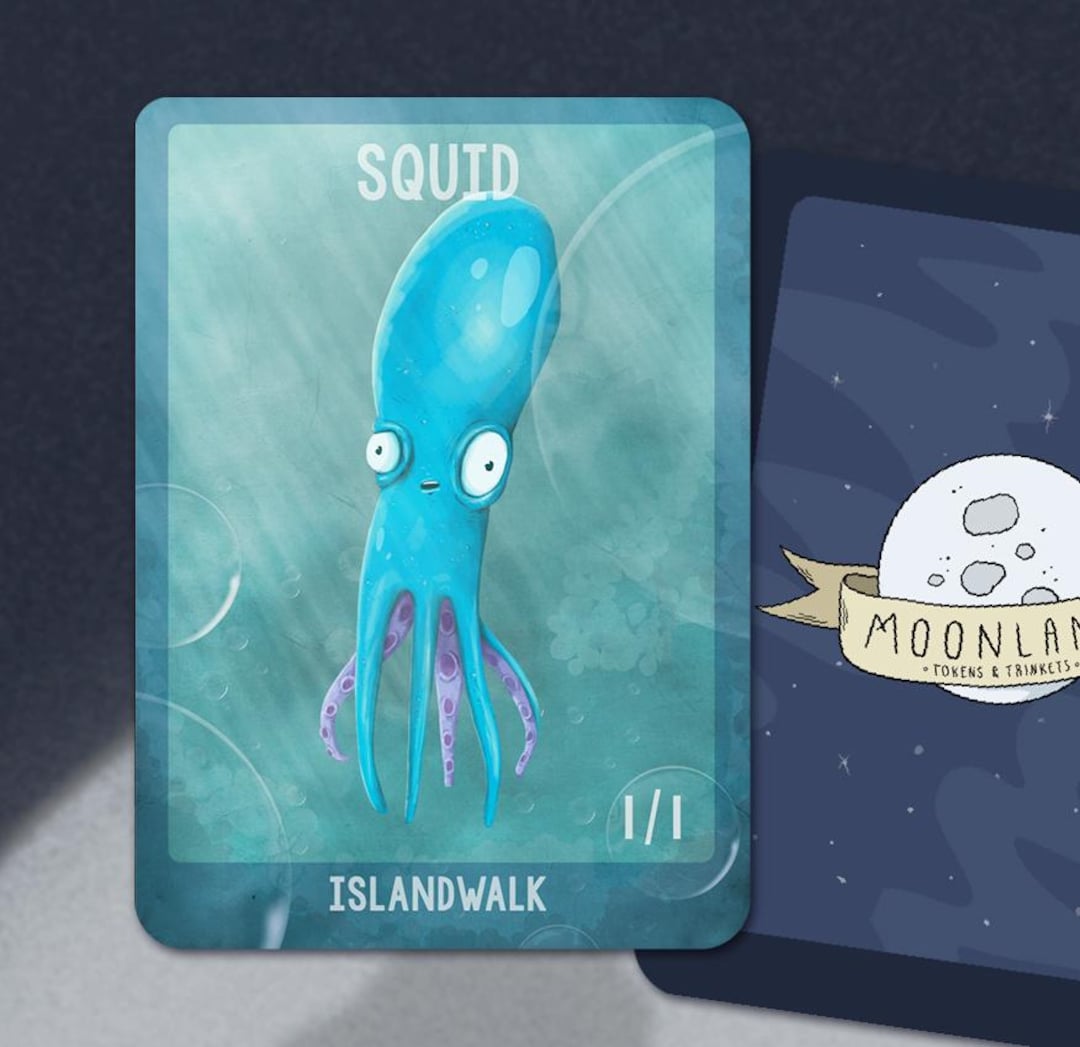 5 Squid Tokens for Chasm Skulker, Magic the Gathering, MTG - Etsy