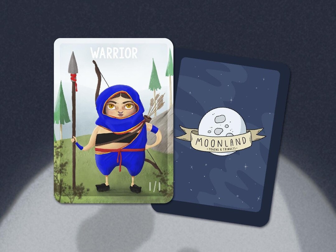 Warrior 2 White Token for Magic the Gathering, MTG - Etsy