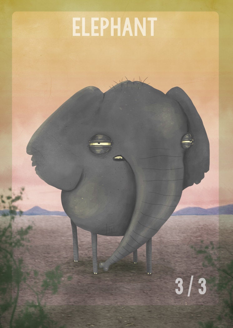 Elephant Custom Token for Magic the Gathering, MTG - Etsy Sweden