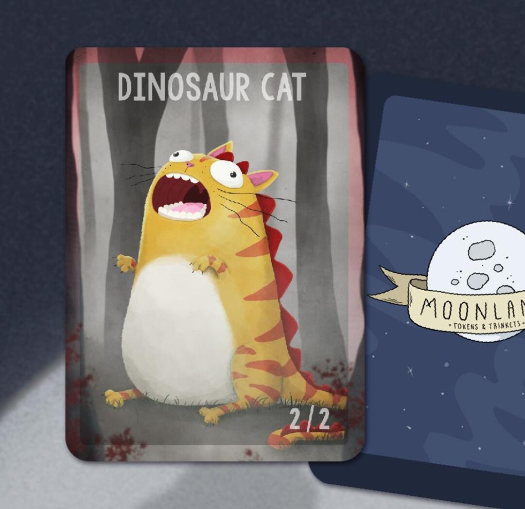 5 Dinosaur Cat Tokens for Gavi, Magic the Gathering, MTG - Etsy